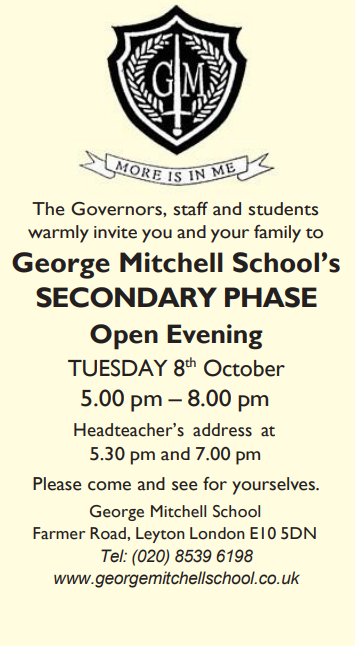 George Mitchell School » gm open evening